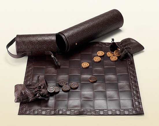Gucci Leather Checkers Set - Luxuryes